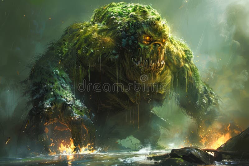 Mystical Forest Giant Emerging from the Mist Enchanted Creature Concept ...