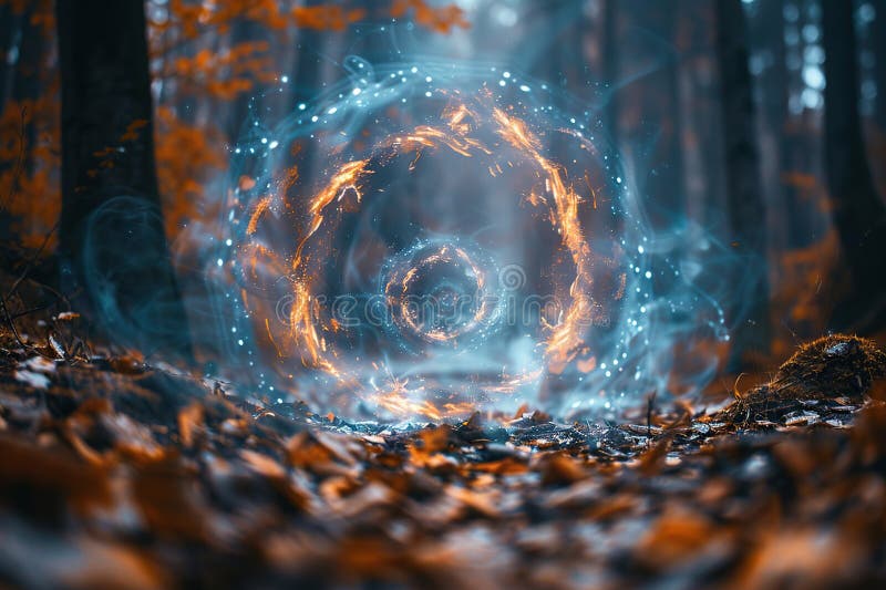 Mystical Forest Orb stock illustration. Illustration of nature - 335796425