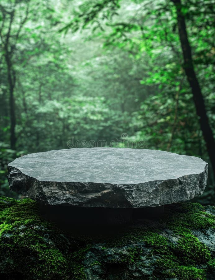 Mystical forest platform stock illustration. Illustration of serene ...