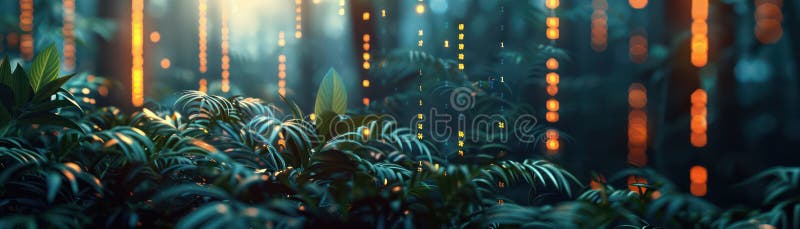 Mystical Forest Lighting Captivating Image of a Tranquil Forest Bathed ...