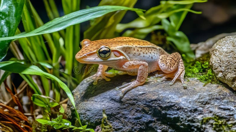 A Mystical Forest Was the Backdrop for a Glowing Orange Frog that Had ...