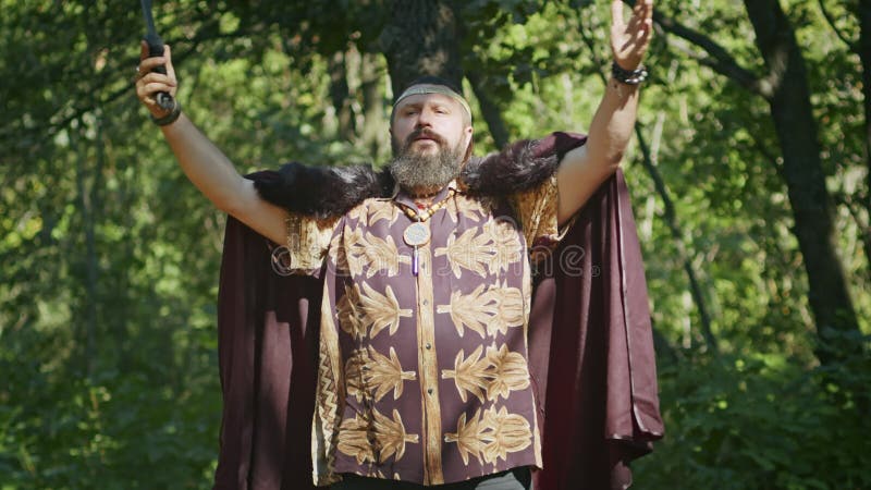 Mystical Fraternal Rite on the Blood of Two Warriors. the Priestess and ...