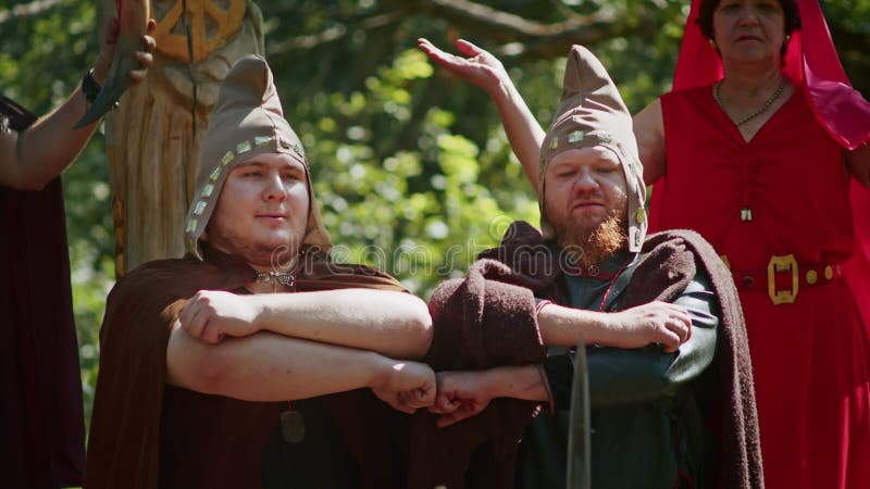 Mystical Fraternal Rite on the Blood of Two Warriors. the Priestess and ...