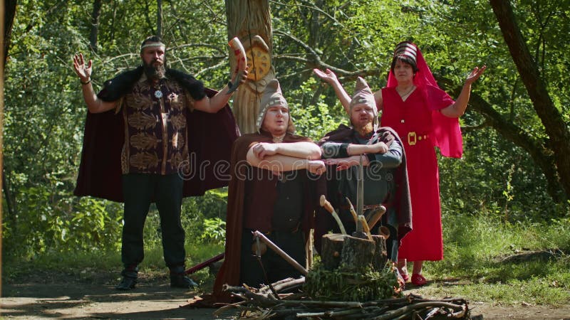 Mystical Fraternal Rite on the Blood of Two Warriors. the Priestess and ...