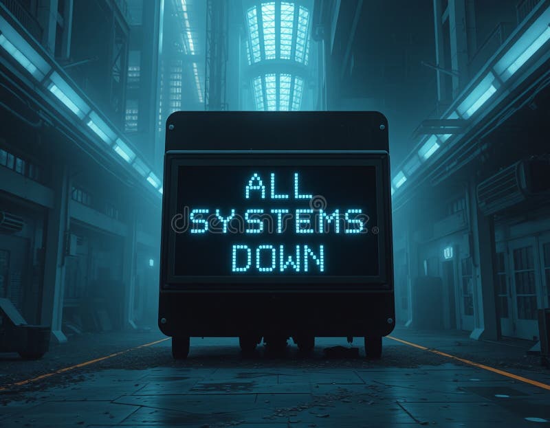 All systems down stock illustration. Illustration of server - 343919629