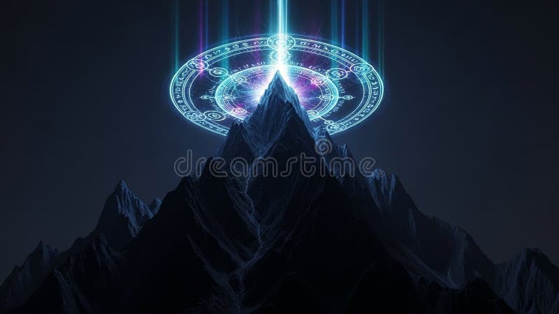 Mystical Glowing Magic Circle Stock Illustrations – 6,523 Mystical ...