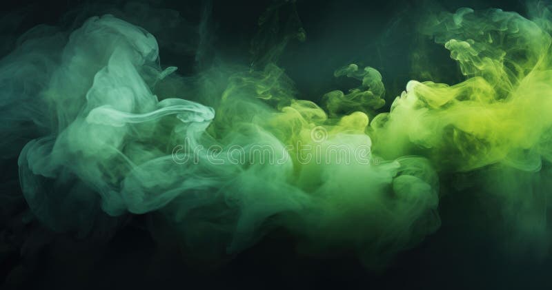 Mystical Green Smoke in Space with Intricate Underwater Style AI ...