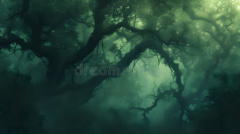 Mystical Grove: Secrets of the Shrouded Forest./n Stock Illustration ...