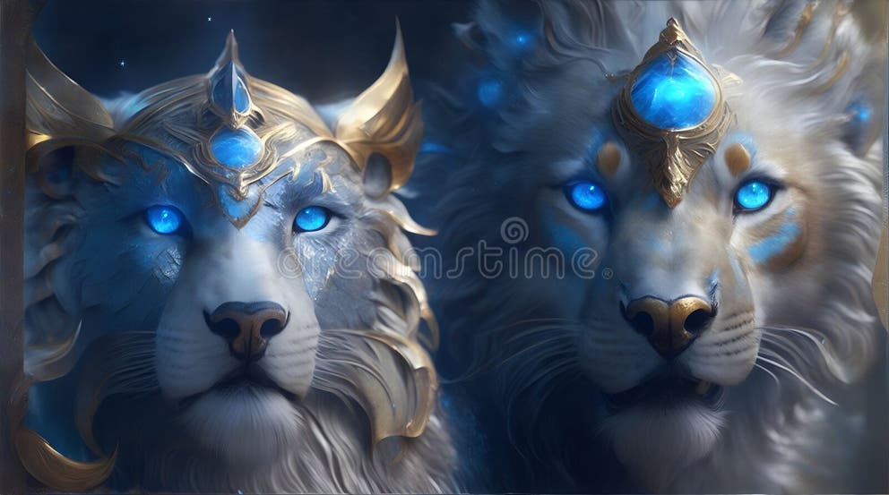 Mystical Guardians, AI Generative Illustration Stock Illustration ...