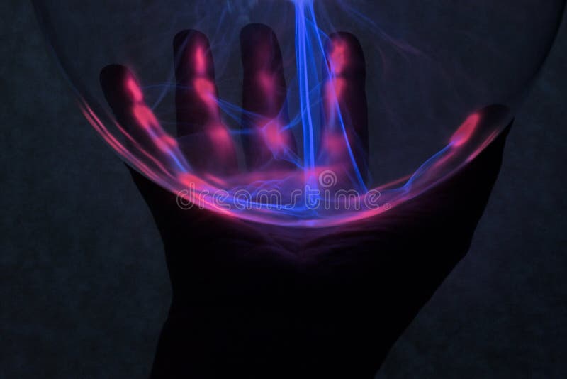 Hand and plasma stock image. Image of background, ball - 88437111