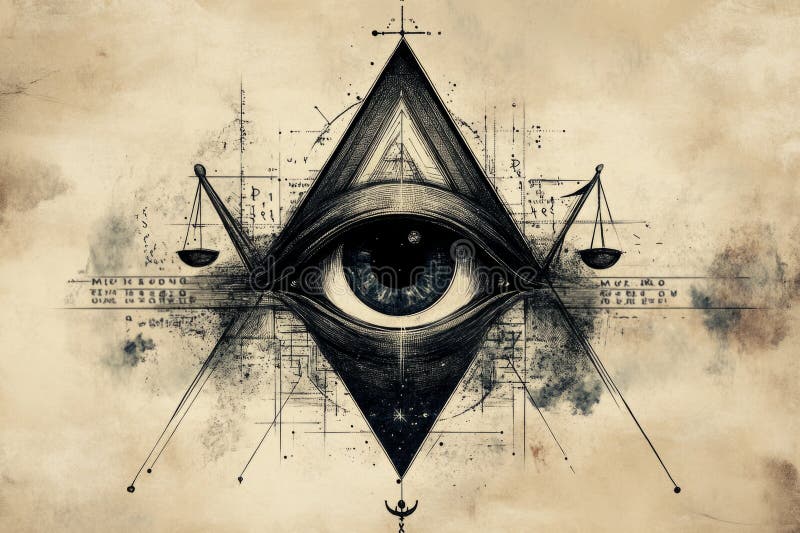 All Seeing Eye Inside Triangle Pyramid Stock Photos - Free & Royalty ...