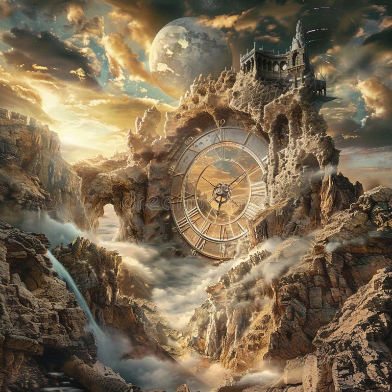 Mystical Illustration of the Space-time World Stock Illustration ...