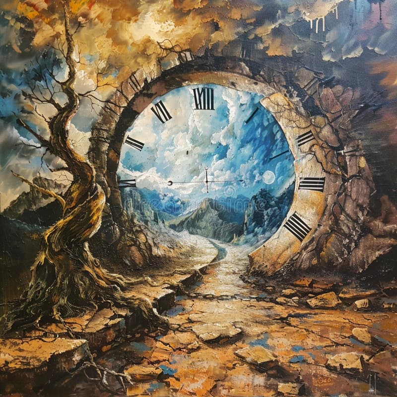 Mystical Illustration of the Space-time World Stock Illustration ...