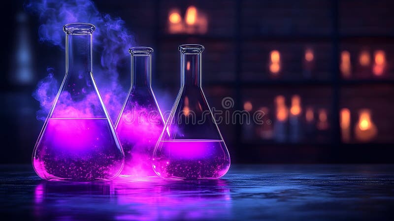 Purple Potion Alchemy stock illustration. Illustration of chemistry ...