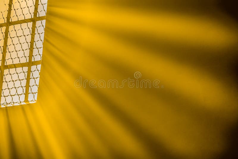 Mystical Light. Yellow Light Rays through the Window. Toned Photo Stock ...