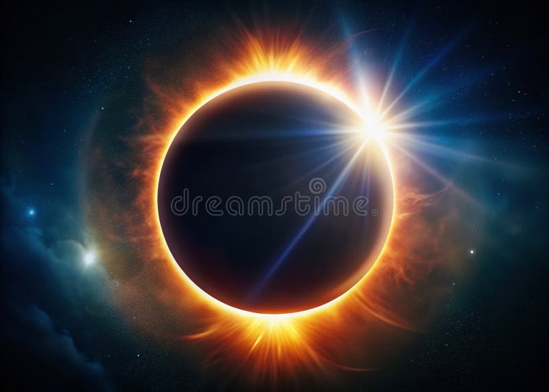 Mystical Lunar and Solar Eclipse Symbol a LeftAligned Stock Photo ...