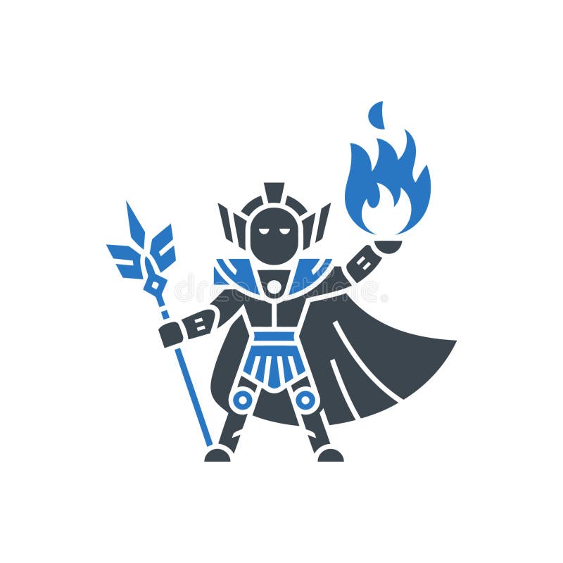 Mystical Mage Spellcaster Icon Stock Vector - Illustration of cape ...