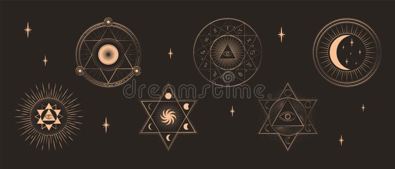 Mystical Objects Collection Stock Illustrations – 328 Mystical Objects ...