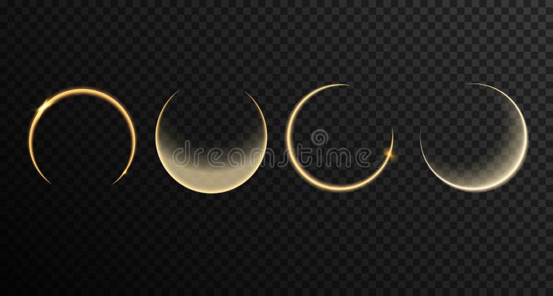 Mystical, Magic Light, Glowing Rings. Halo Effect. Stock Illustration ...