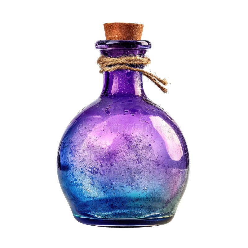 Mystical Magic Potion in a Bottle Isolated on a White Background, Ai ...