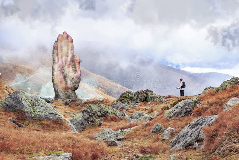 The stone in my hand stock image. Image of round, sweden - 7731079