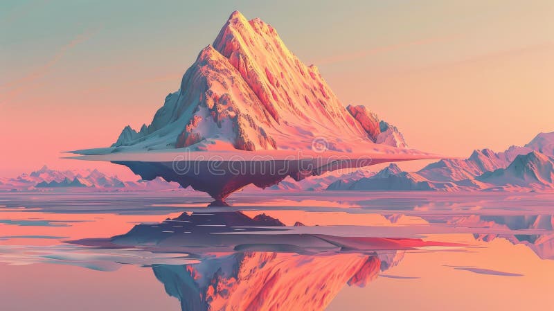 Mystical Mountains Float Midair, Held by Invisible Forces Stock ...