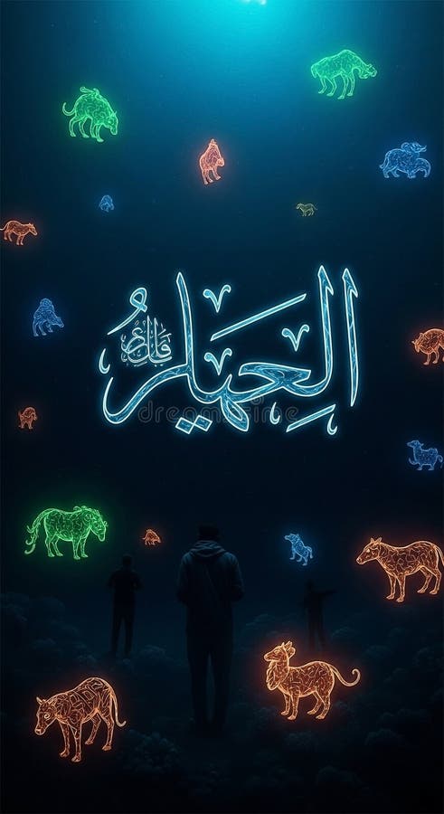 Luminous Arabic Script Stock Illustrations – 141 Luminous Arabic Script ...