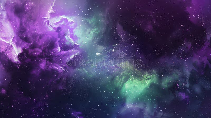 Mystical Outer Space Scene with Nebulae and Stars. a Captivating ...