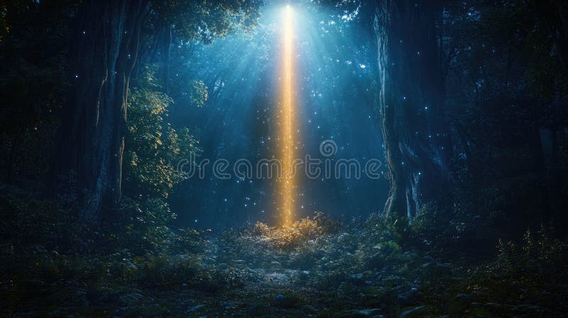 Mystical Pathway stock photo. Image of nighttime, generated - 363575020