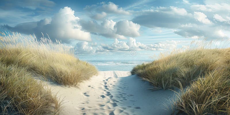 Mystical Pathway To the Sea Stock Image - Image of sand, path: 367179667