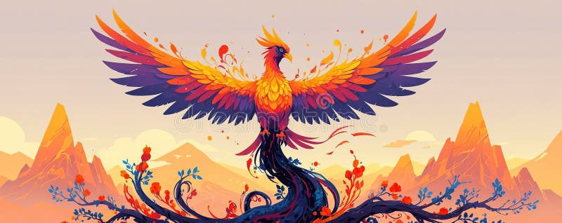 A Mystical Phoenix in the Style of Intricate Psychedelic Landscapes ...