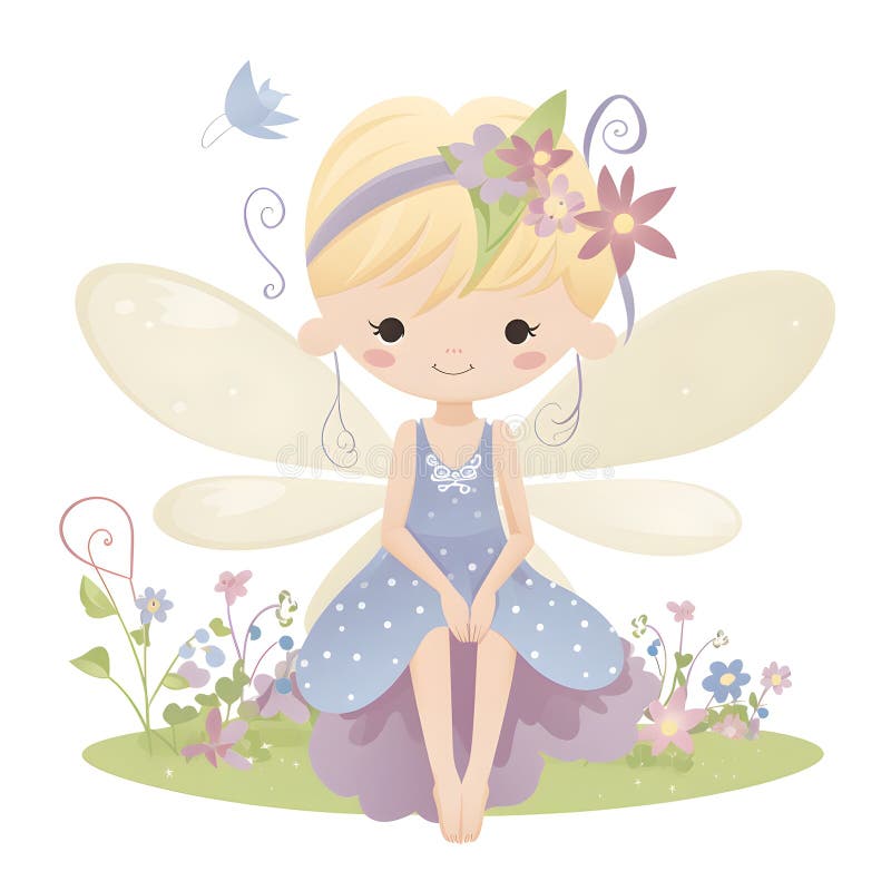 Mystical Pixie Sprite Design Stock Illustration - Illustration of wand ...