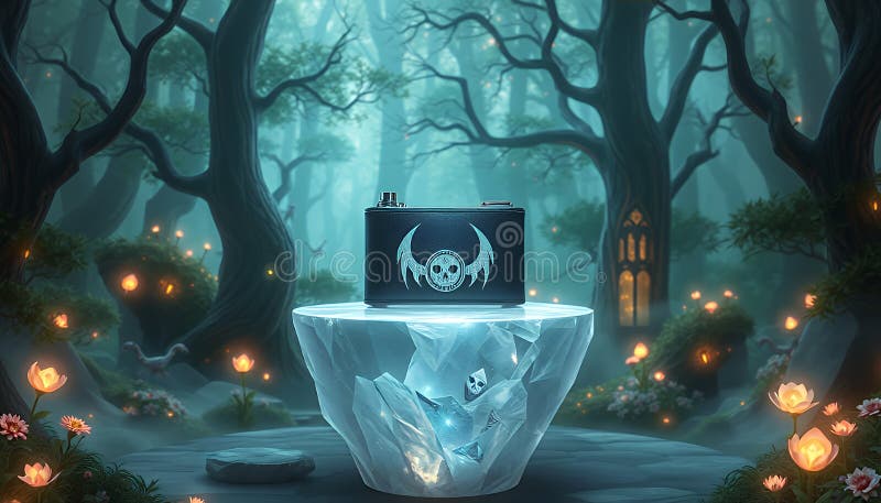 Mystical Power Source in an Enchanted Forest Stock Illustration ...