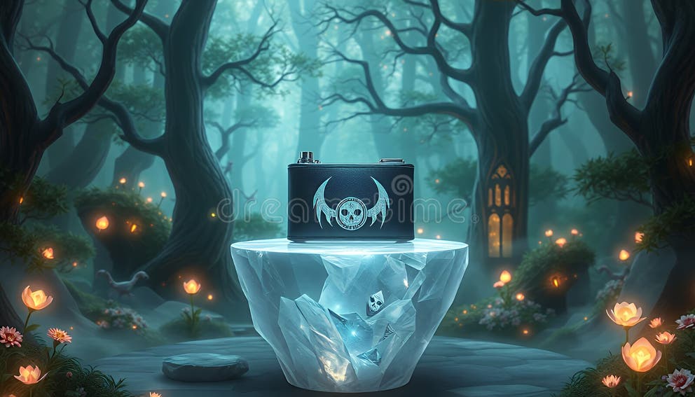 Mystical Power Source in an Enchanted Forest Stock Illustration ...