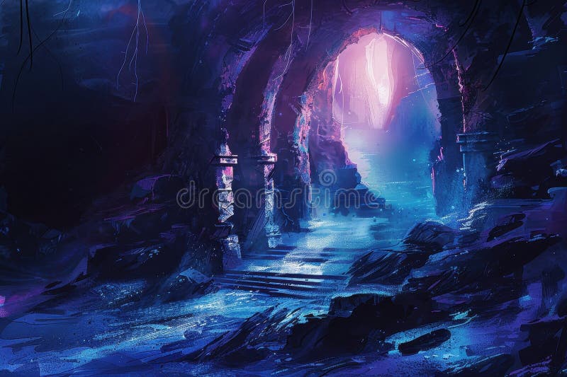 Mystical Ruins of an Ancient Forgotten Temple Bathed in an Ethereal ...