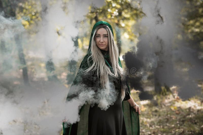 Wizard at Forest, Halloween Concept Stock Image - Image of concept ...