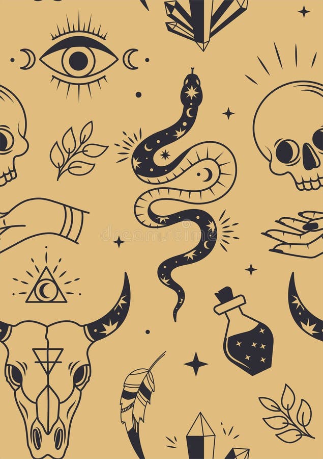 Mystic Line Drawing Items Stock Illustrations – 78 Mystic Line Drawing ...