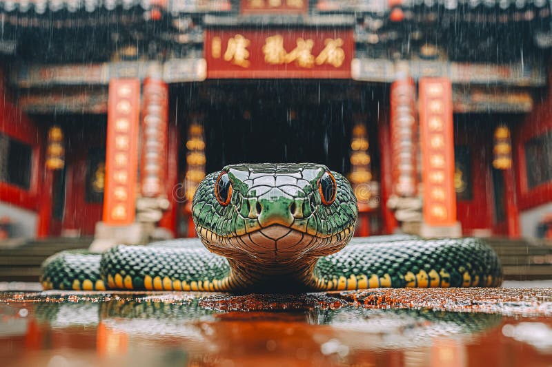 The Serpent Design Architecture of Laos Temple Stock Photo - Image of ...