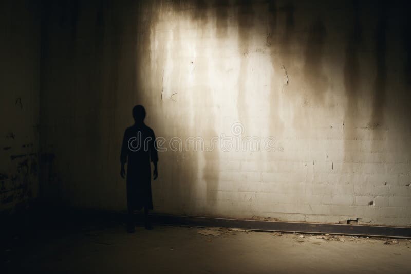 Mystical Shadow on the Wall Stock Image - Image of back, life: 289500565