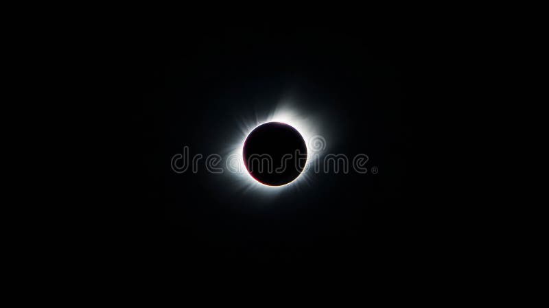Mystical Solar Eclipse with Glowing Corona in Dramatic Night Sky Stock ...