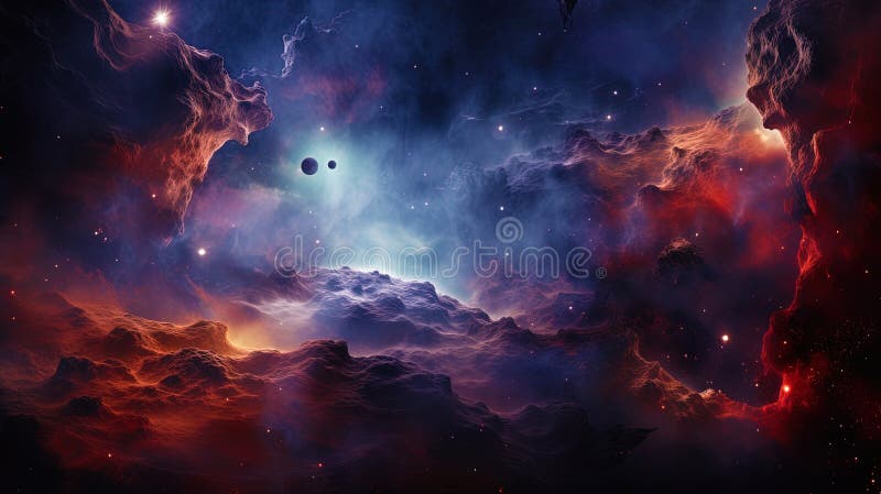 Mystical Space Formations and Distant Galactic Objects Stock ...
