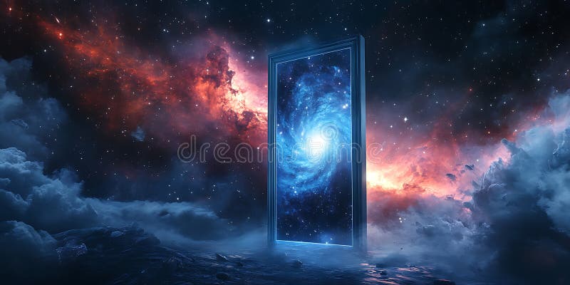 Mystical Space Portal: a Stunning Cosmic Wallpaper Stock Illustration ...