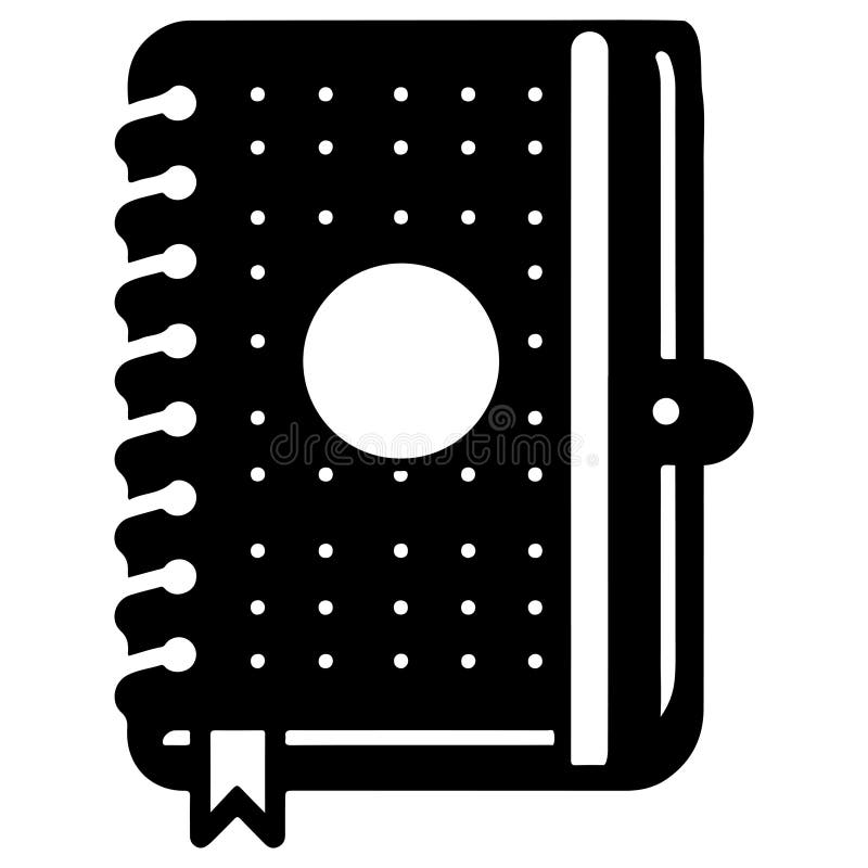 A Mystical Spiral Notebook Silhouette Stock Vector - Illustration of ...