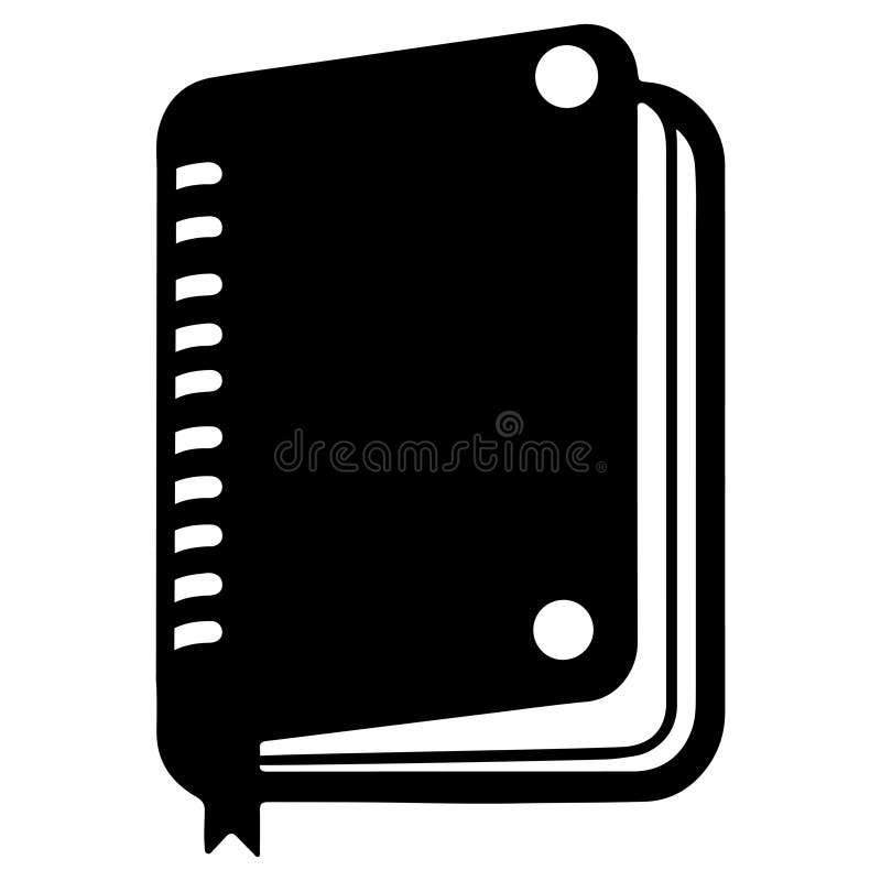 A Mystical Spiral Notebook Silhouette Stock Vector - Illustration of ...
