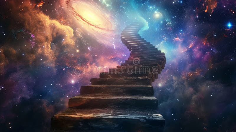 Mystical Staircase To the Stars Stock Image - Image of celestial ...