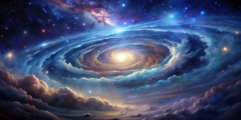 Mystical Swirl of Cosmic Clouds and Starlight in the Depths of Outer ...