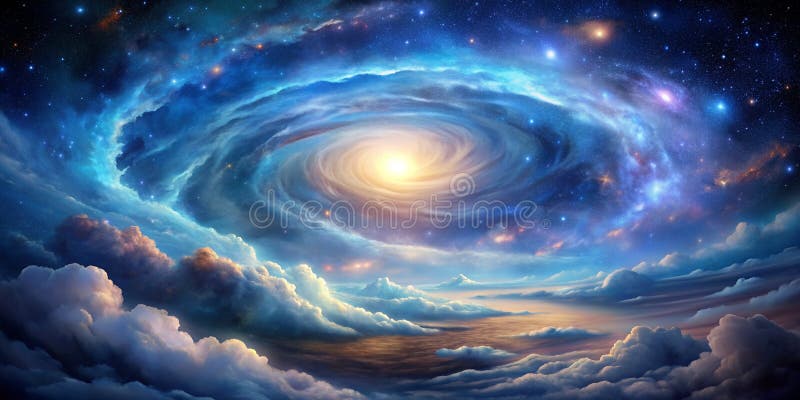 Mystical Swirl of Cosmic Clouds and Starlight in the Depths of Outer ...