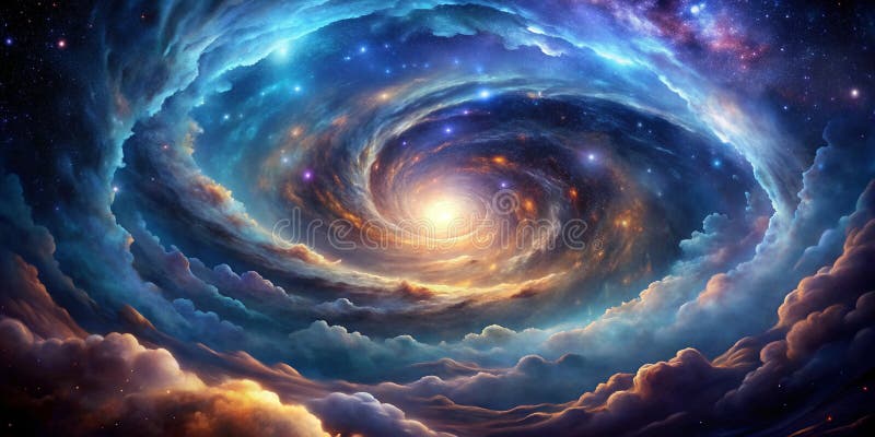 Mystical Swirl of Cosmic Clouds and Starlight in the Depths of Outer ...