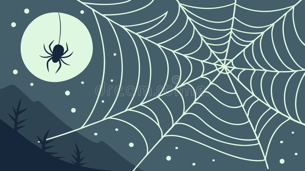 Deer and Spider Web, Enchanted Forest, Nature S Balance, Vector Design ...