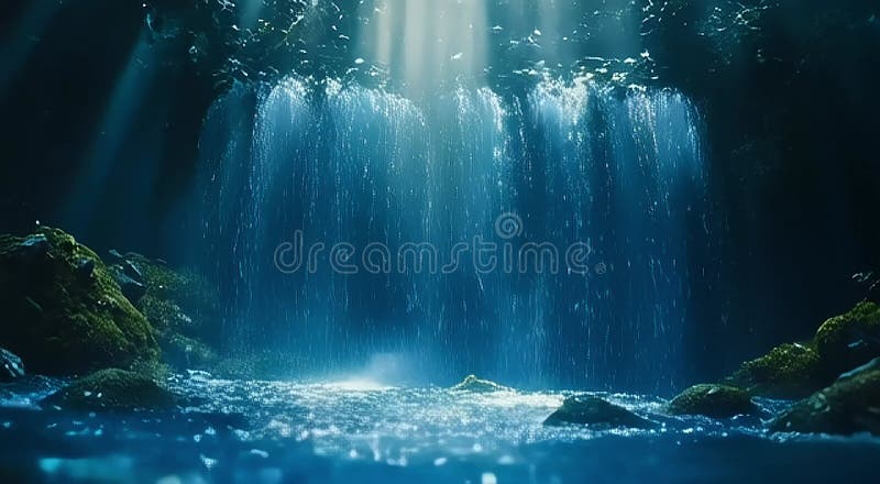 Mystical Waterfall Cascading through a Grotto Stock Footage - Video of ...